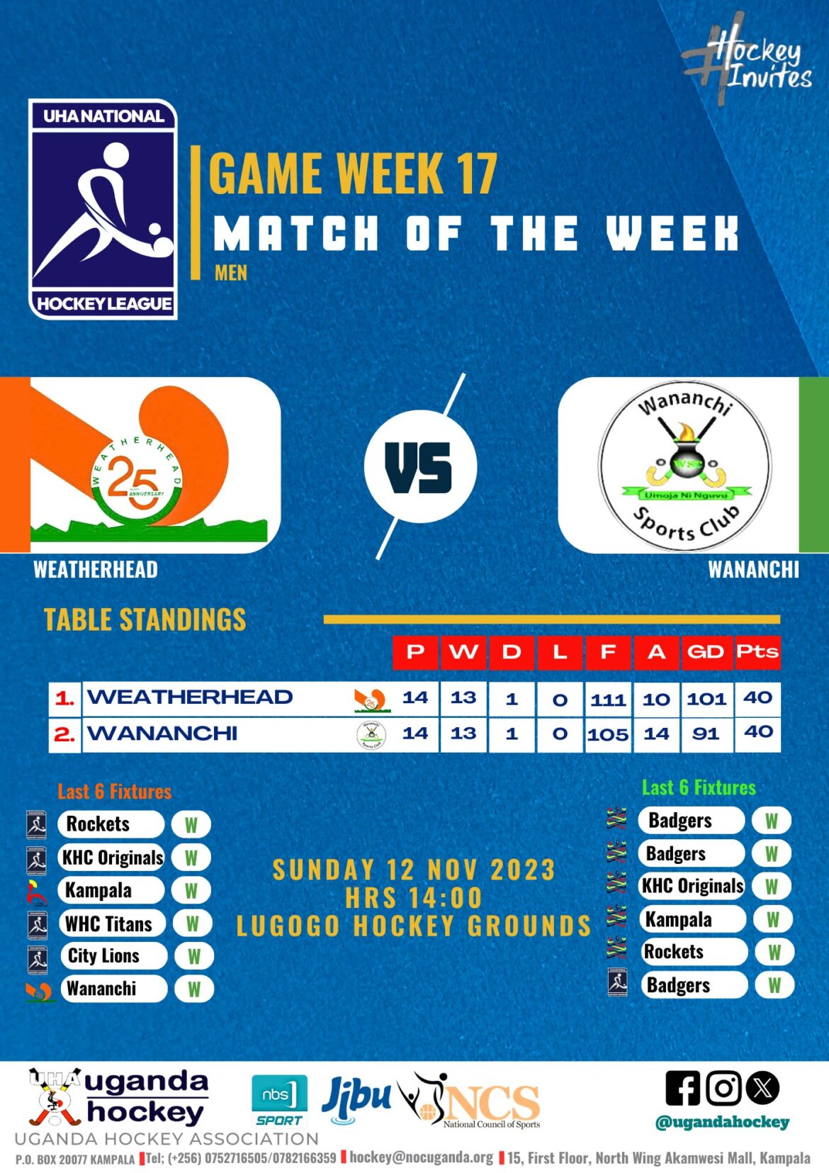 Uganda Hockey League Returns with Blockbuster Fixture